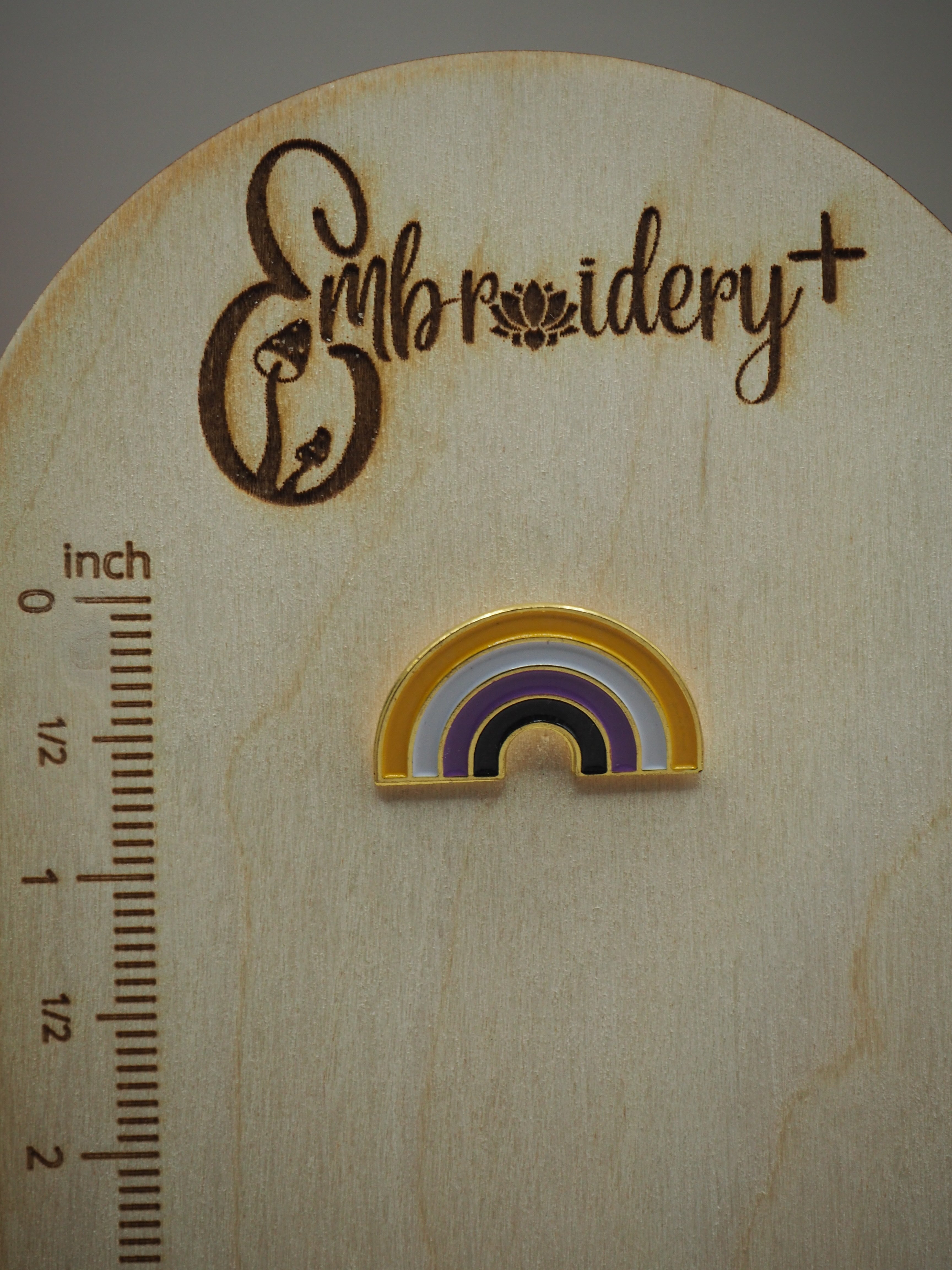 Non-Binary Rainbow Pin | Embroidery+